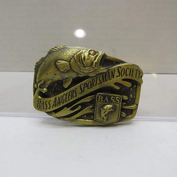 Bass | Accessories | Vtg Bass Anglers Sportsman Society Brass Belt ...